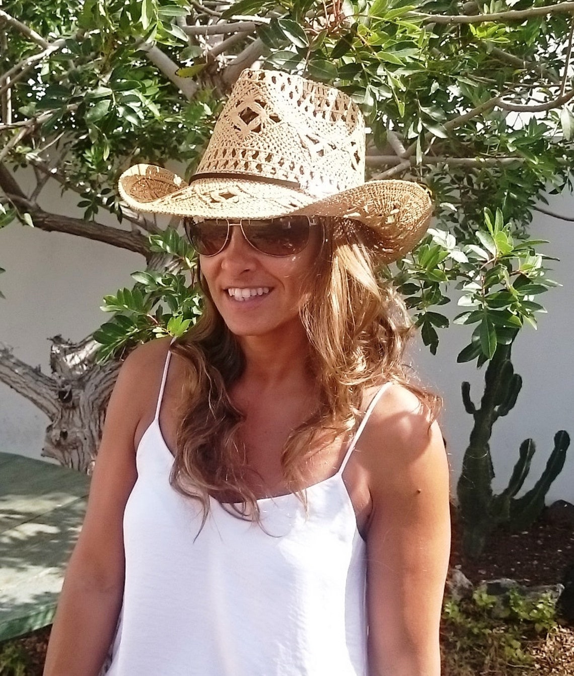 Party and Festival Hat Western Cowboy Hat for Women Straw - Etsy