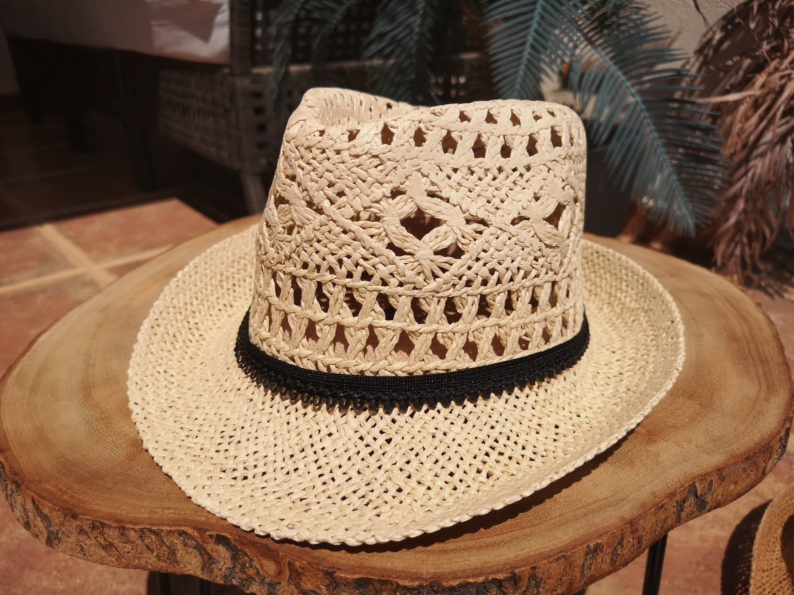 Boho hats for women bohemian straw sun hat fedora flower | Etsy