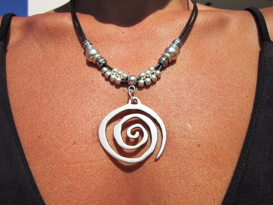 Long Silver Statement Necklace for Women, Classic Simple Jewelry ...