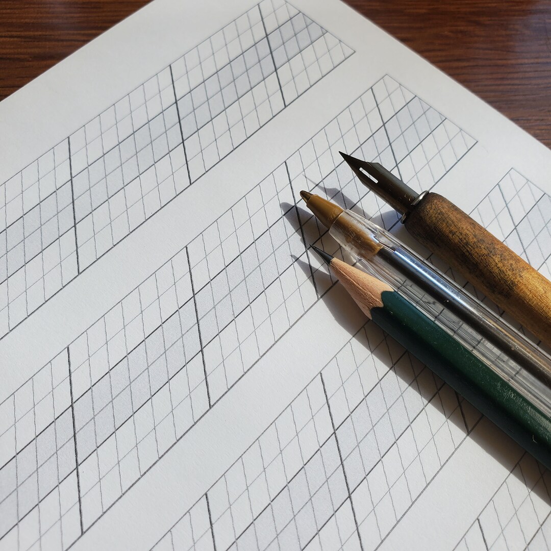 Printable 4mm Copperplate Practice Guidesheet - Etsy
