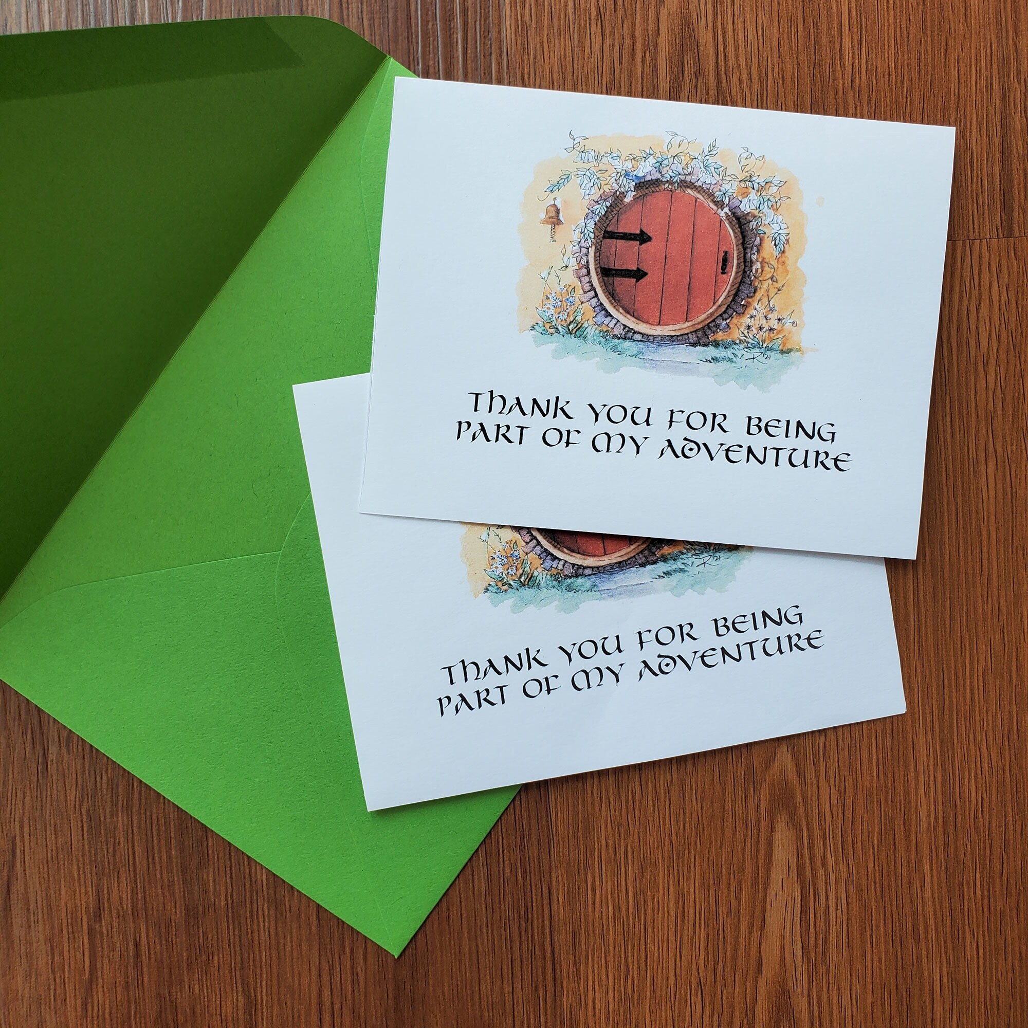 Printable Hobbit Door Calligraphy Thank You Card Hand Drawn Card - Etsy