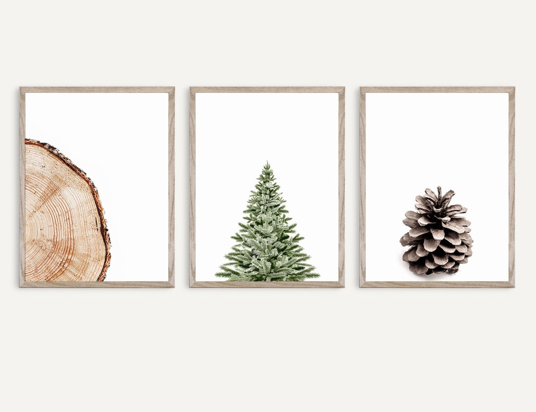 INSTANT DOWNLOAD, Nature Print Set of 3, Printables, Pine Tree, Wood ...