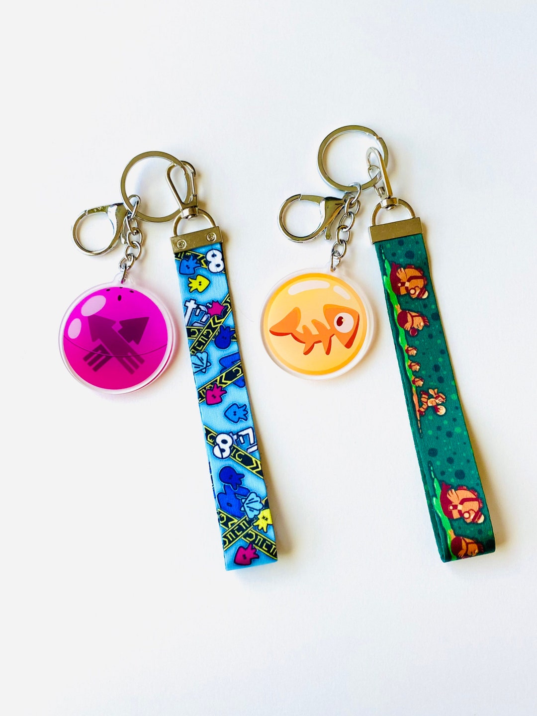 Splatoon Wristlet Lanyard and Acrylic Charm - Etsy