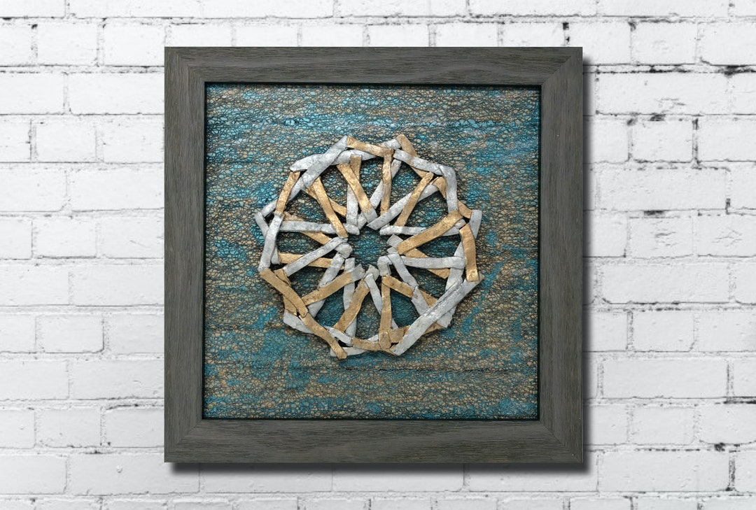 The Arabesque® Modern-look Wall Art With Metallic Polymer Clay Sculpted ...