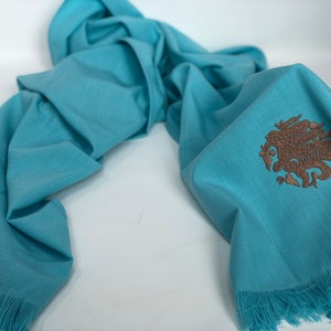 The Arabesque's Fine Linen Sky-blue Bunny Scarf. All-year - Etsy
