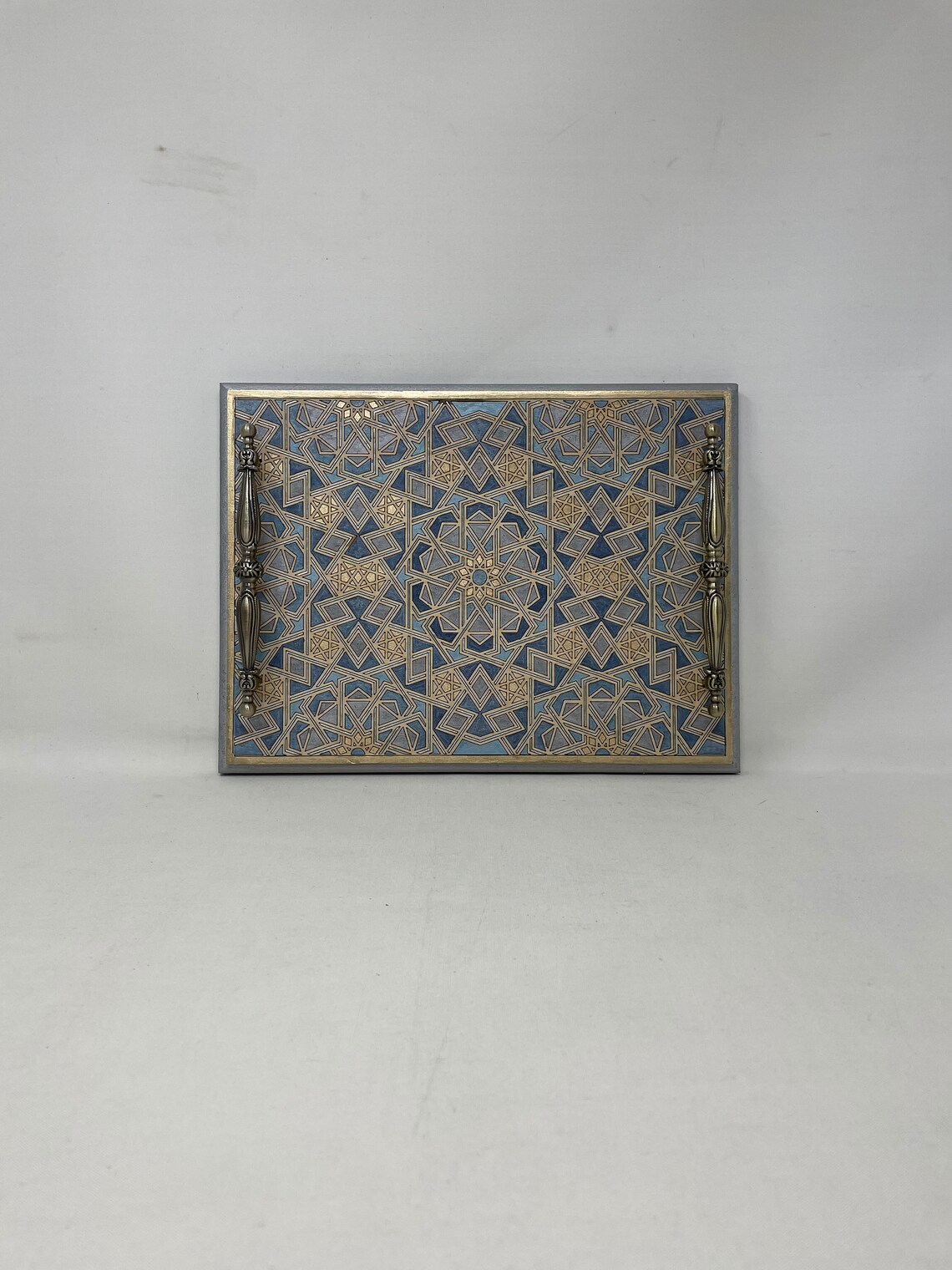 Engraved Arabesque Wooden Tray, Islamic Geometric Design, Home Decor - Etsy