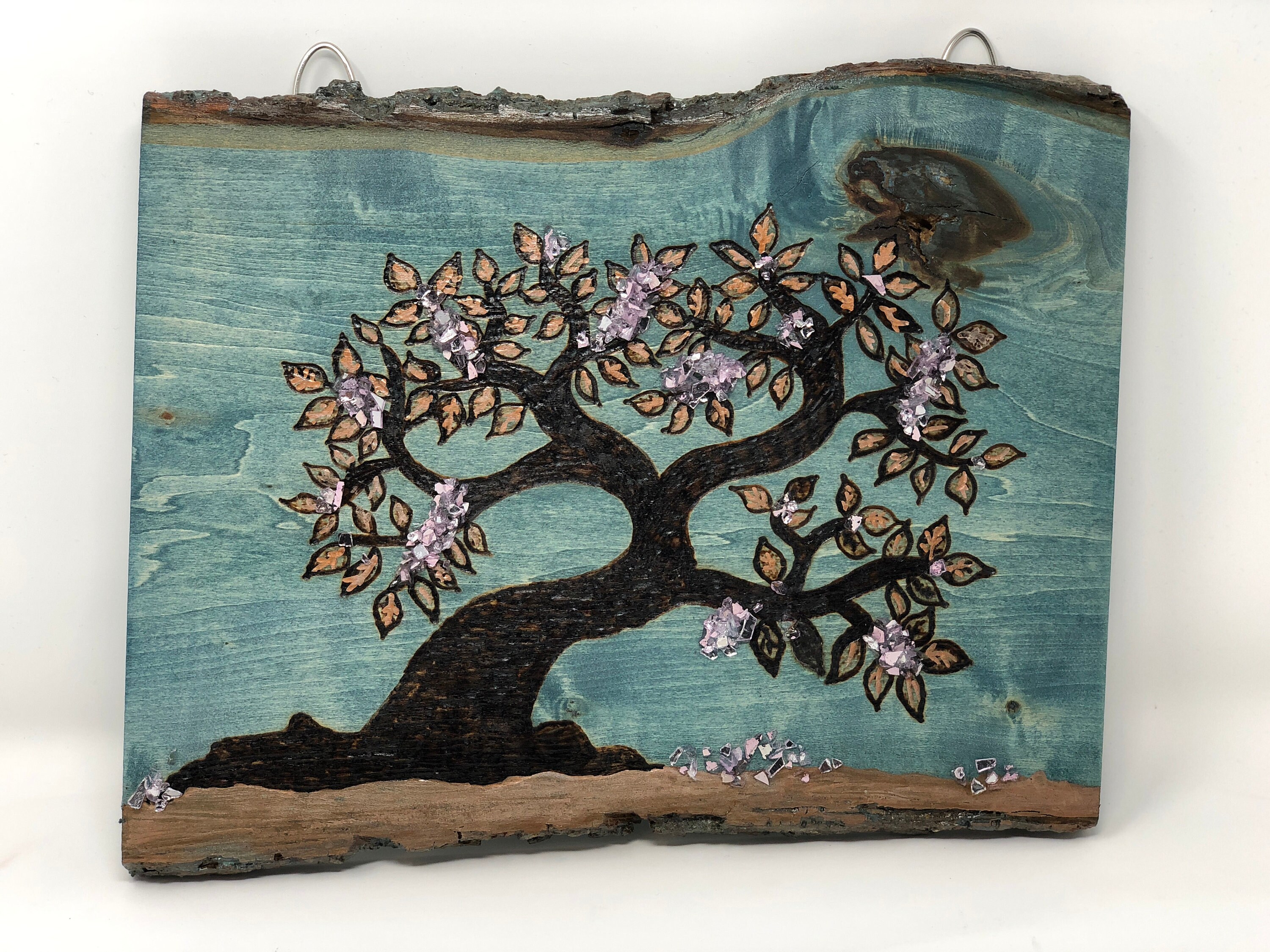 The Arabesque Tree of Life (Cherry Blossom) Woodburned, Stained, and ...