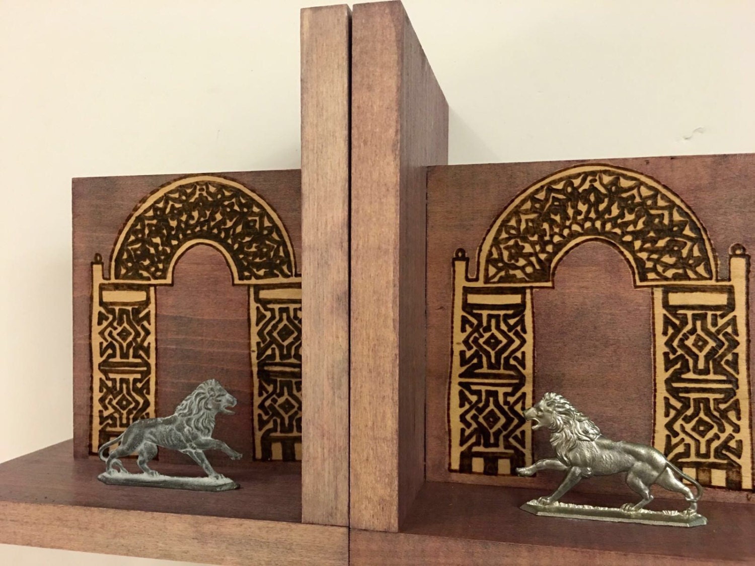 Historian Bookends; Mamluk Art; Zahir Baybars Bookends; Lions; Medieval ...