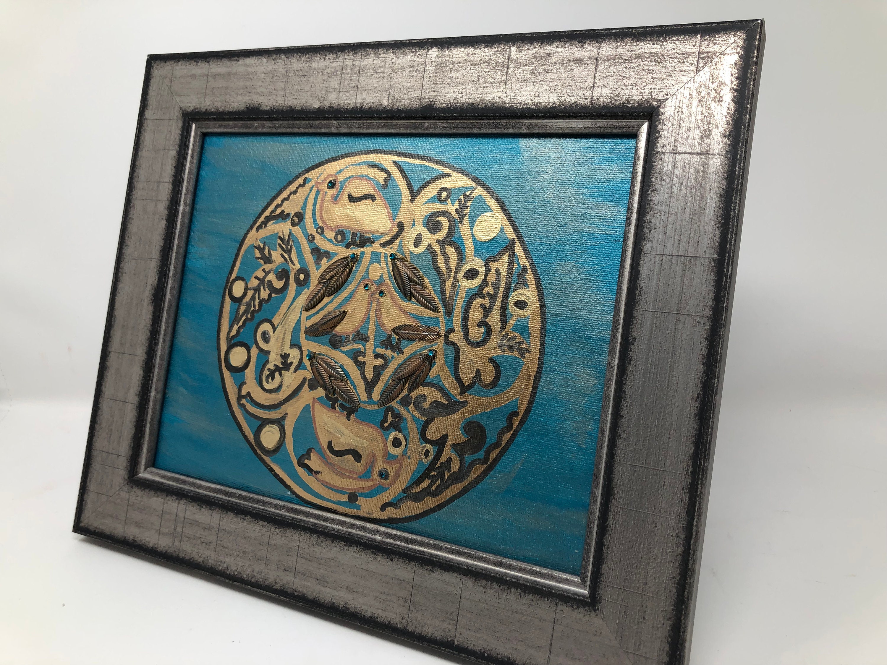 The Arabesque® Medieval Fatimid Islamic Art Stylized Royal Bird 8 x 10 ...