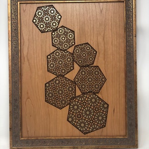 The Arabesque® Medieval Islamic Geometric Wall Art Featuring Engraved ...