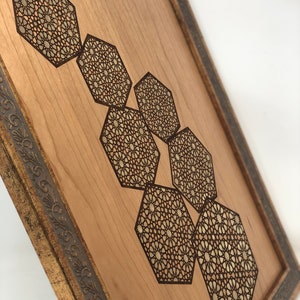 The Arabesque® Medieval Islamic Geometric Wall Art Featuring Engraved ...