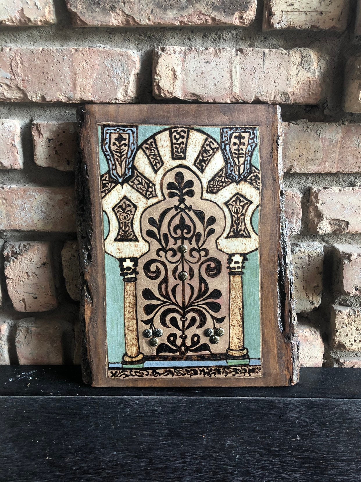 The Arabesque ® Cordoban Glory 9 x 13 Wooden Wall Art Plaque Depicting ...