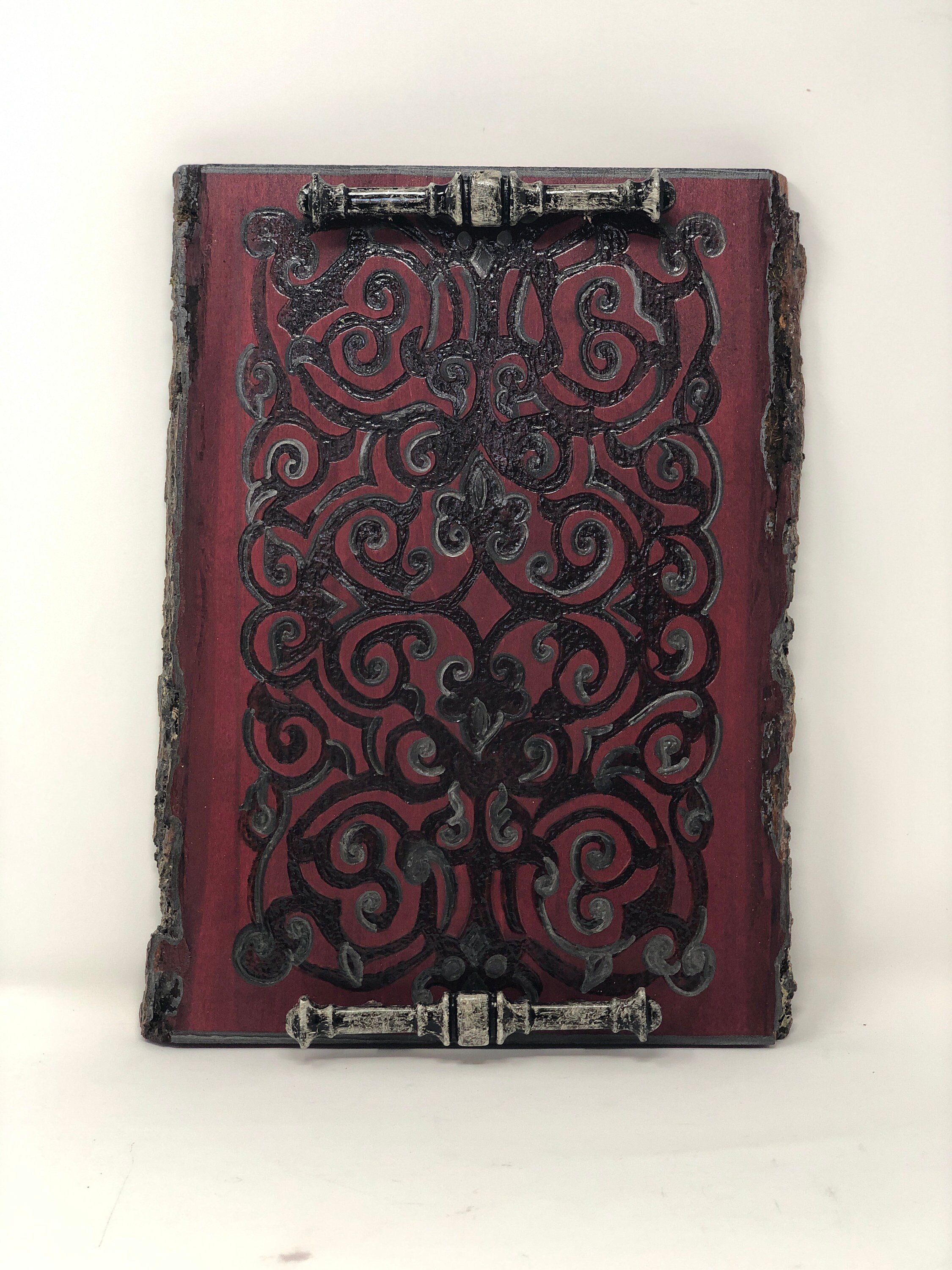 The Arabesque Wooden Royal Crimson Coffee Table Decor Tray | Etsy