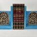 The Arabesque® Medieval Mamluk Window Design Bookends in Vivid Aqua ...