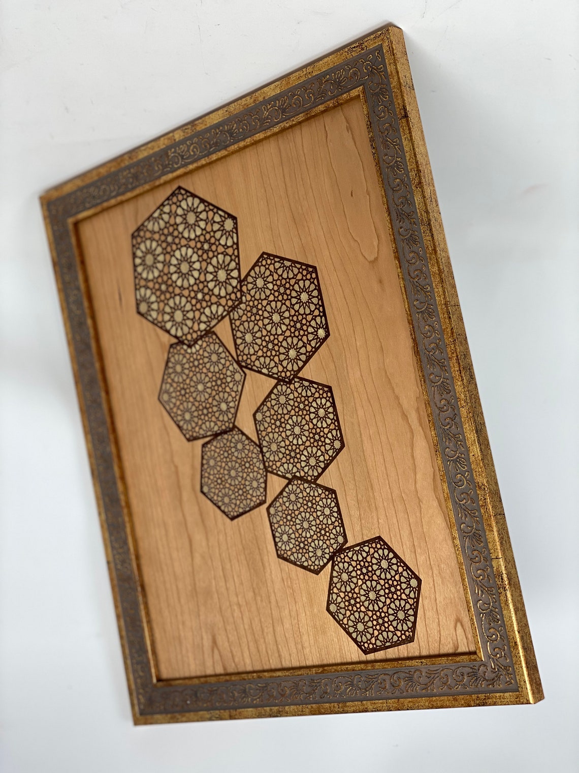 The Arabesque® Medieval Islamic Geometric Wall Art Featuring Engraved ...