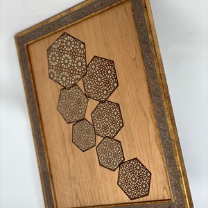 The Arabesque® Medieval Islamic Geometric Wall Art Featuring Engraved ...