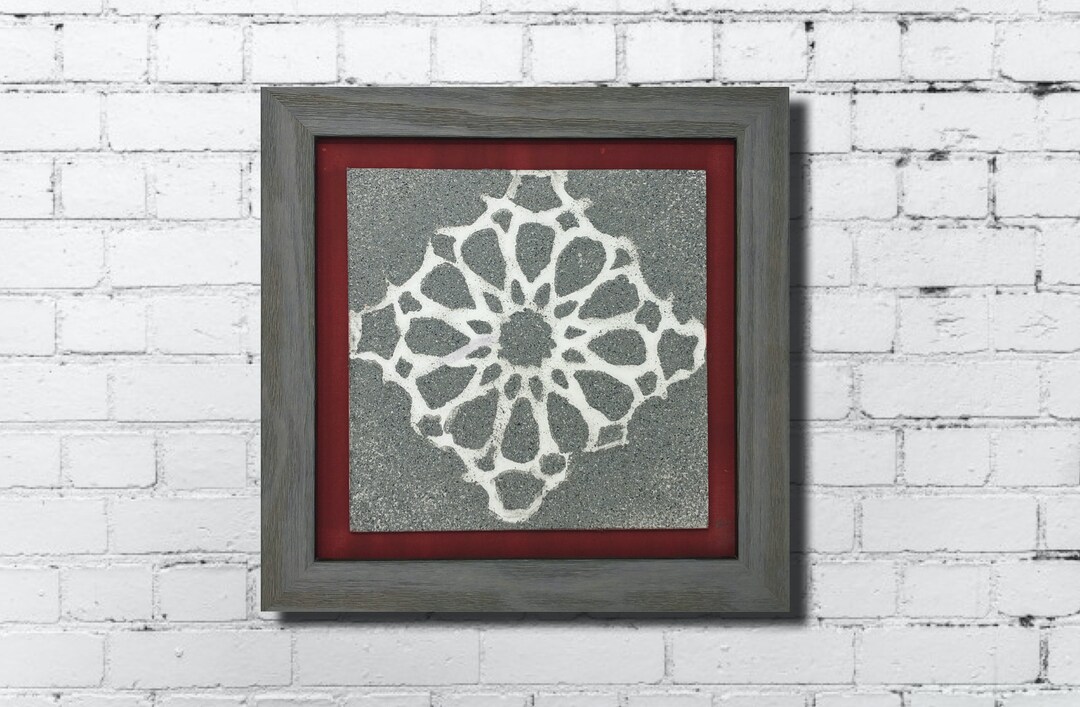 The Arabesque® Square Modern-look Framed Wall Art With Stone-look ...