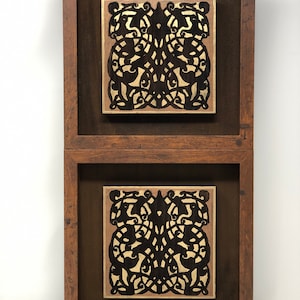 The Arabesque® Brown, Navy Blue, and Gold 10" X 10" Shadow Box Frame ...