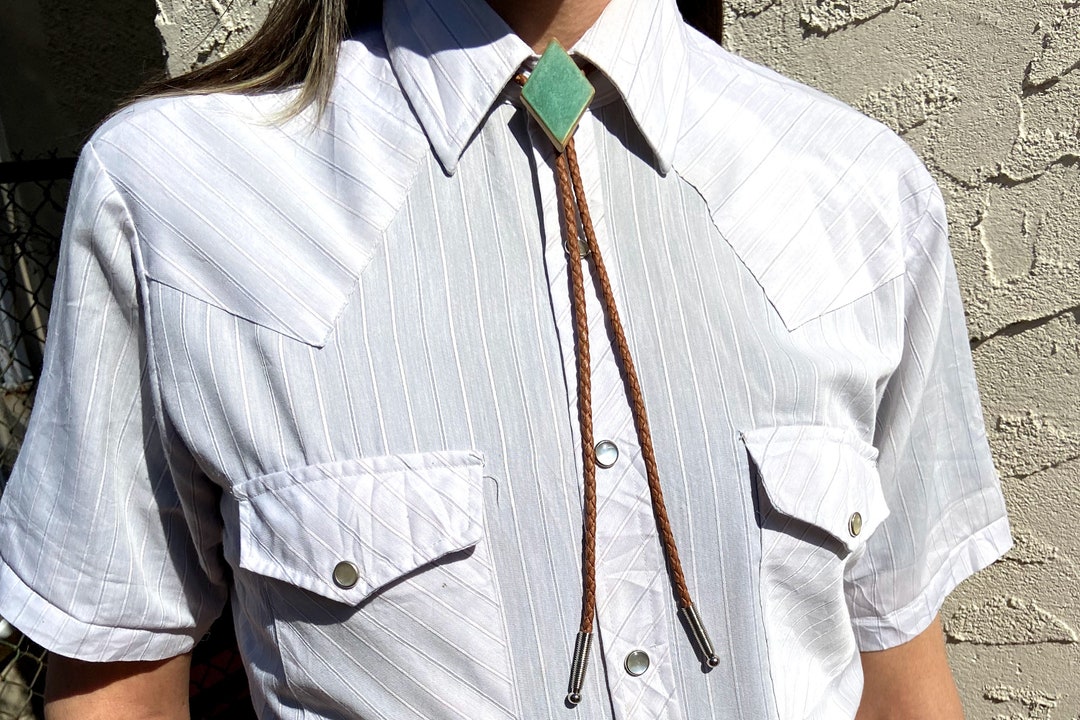 Green Diamond Ceramic Bolo Tie, Geometric Bolero - Etsy
