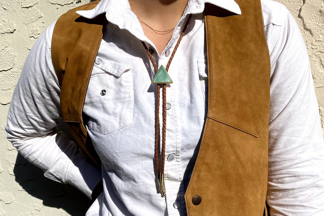 Green Triangle Ceramic Bolo Tie, Geometric Bolero - Etsy