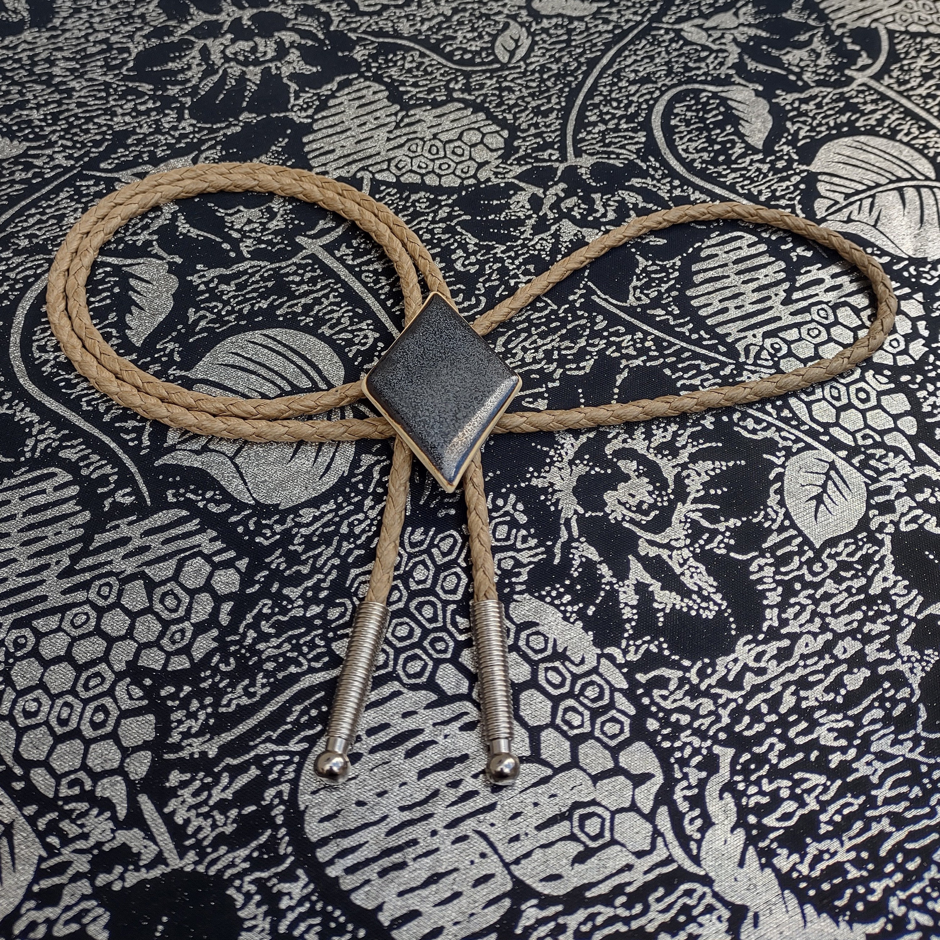 Black Diamond Ceramic Bolo Tie, Minimalist Bolero - Etsy