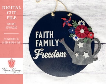 Faith Family Freedom Sign - Etsy