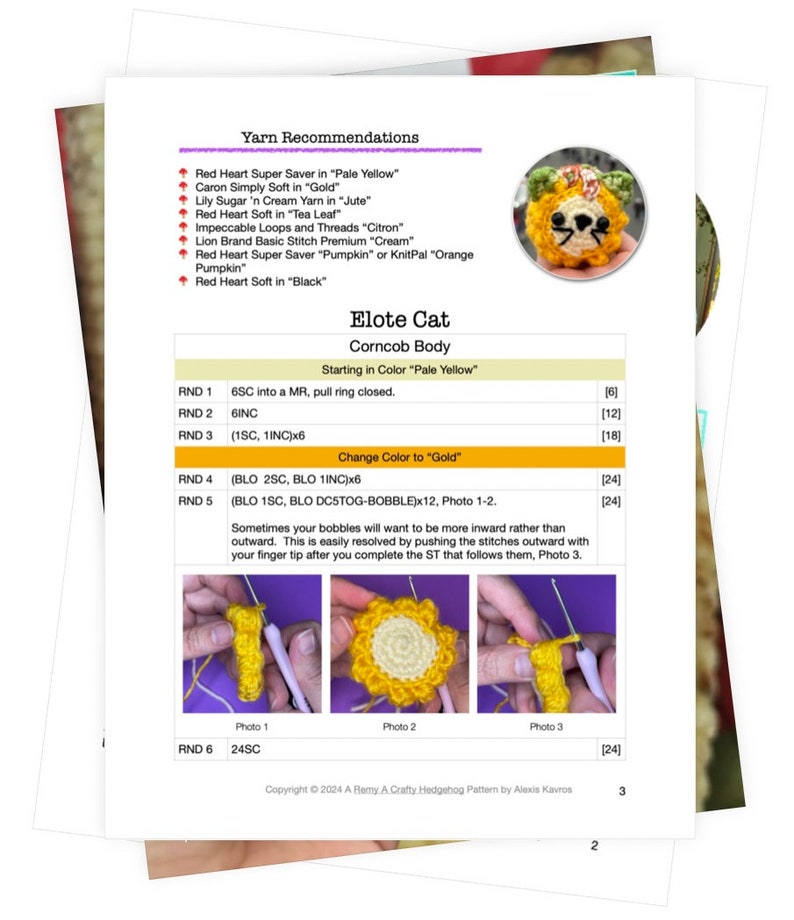 Elote Cat - Corn Cat Crochet Pattern - Etsy