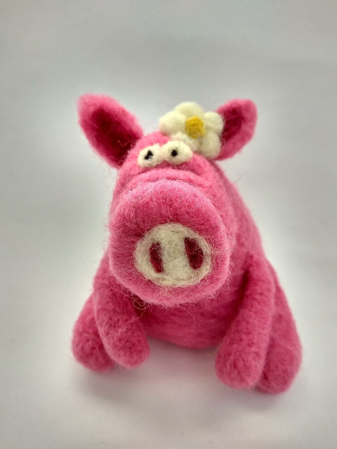 Felt Pink Pig, Felt Farm Animal, Felt Pig Toy, Felt Pink Toy, Felt Pig ...