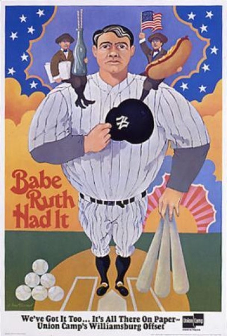 Babe Ruth Had It. Original Poster. 1971 - Etsy