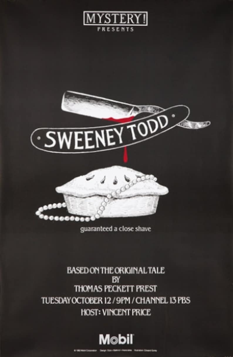 Sweeney Todd. Original Poster. 1982 - Etsy