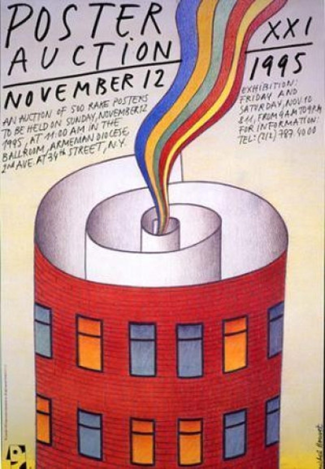 Poster Auction XXI. Original Poster. 1995 - Etsy