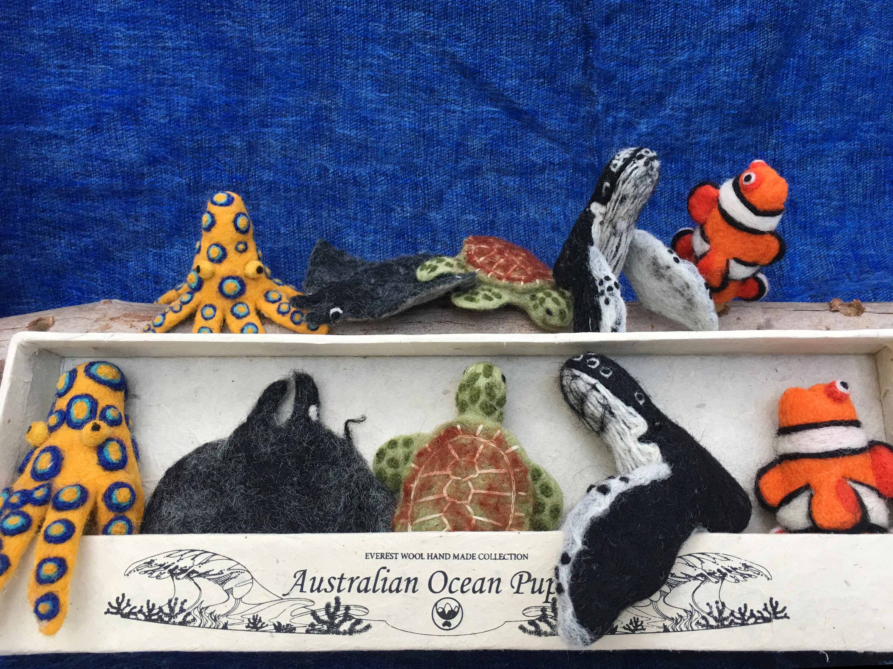 Australian Ocean Finger Puppets Set of 5 Wool Felt | Etsy