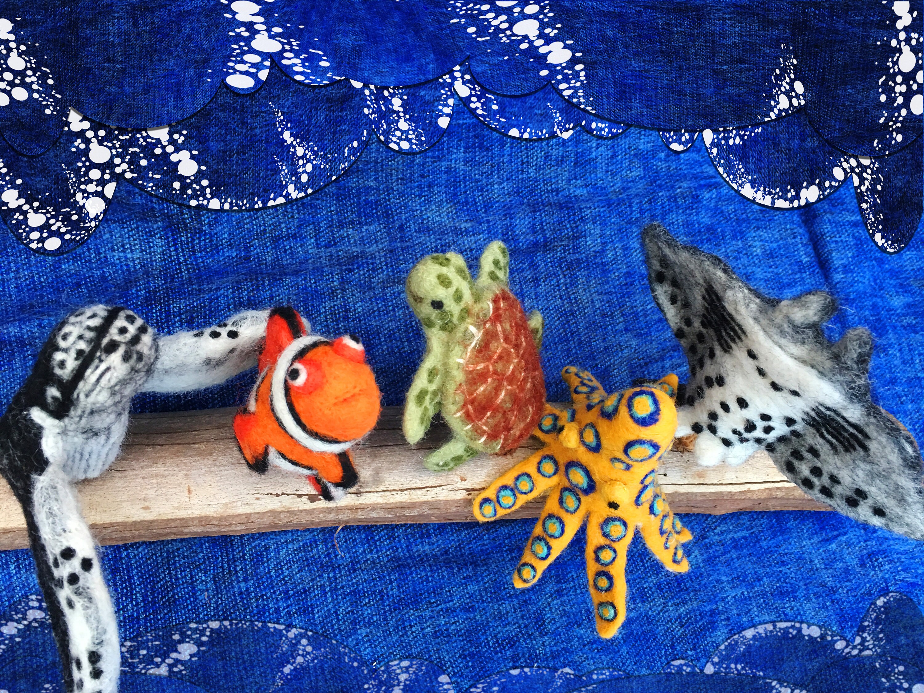 Australian Ocean Finger Puppets Set of 5 Wool Felt | Etsy
