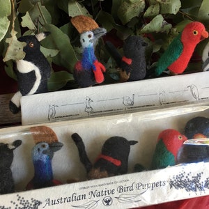 Australian Birds. Wool Felt Finger Puppet Set - Etsy