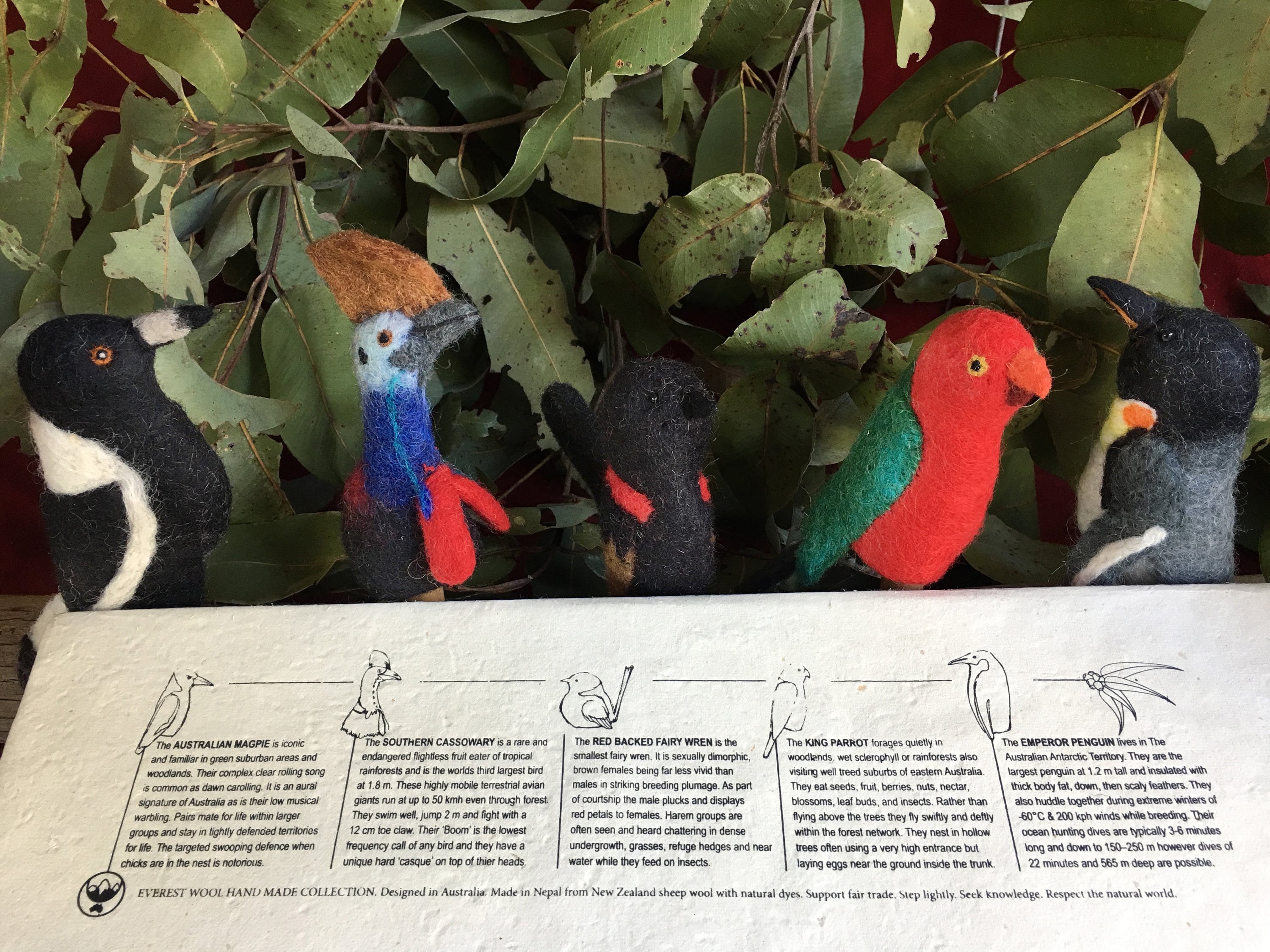 Australian Birds. Wool Felt Finger Puppet Set - Etsy Australia