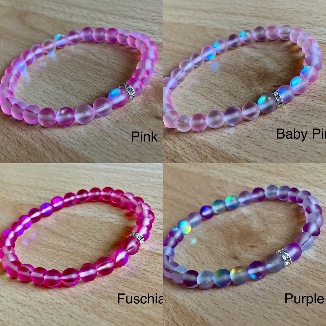 Mermaid Glass Bracelet With Rhinestone Accent - Etsy
