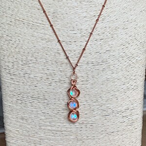 Mermaid Glass Pendant/silver Wire Wrapped Pendant/copper Wire Wrapped ...