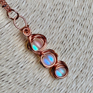 Mermaid Glass Pendant/silver Wire Wrapped Pendant/copper Wire Wrapped ...