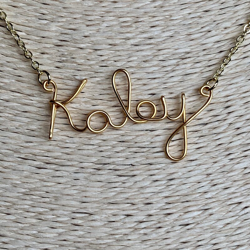 Wire Name Jewelry - Etsy