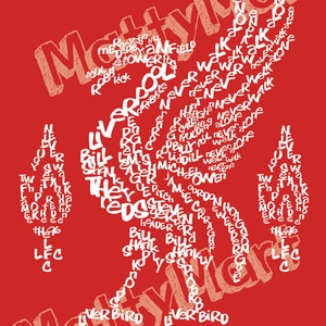 Liverpool FC Typography, Custom Wall Poster, Digital Wall Print - Etsy