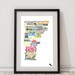 Vermont Breweries Typography Map, Custom Wall Poster, Digital Wall ...