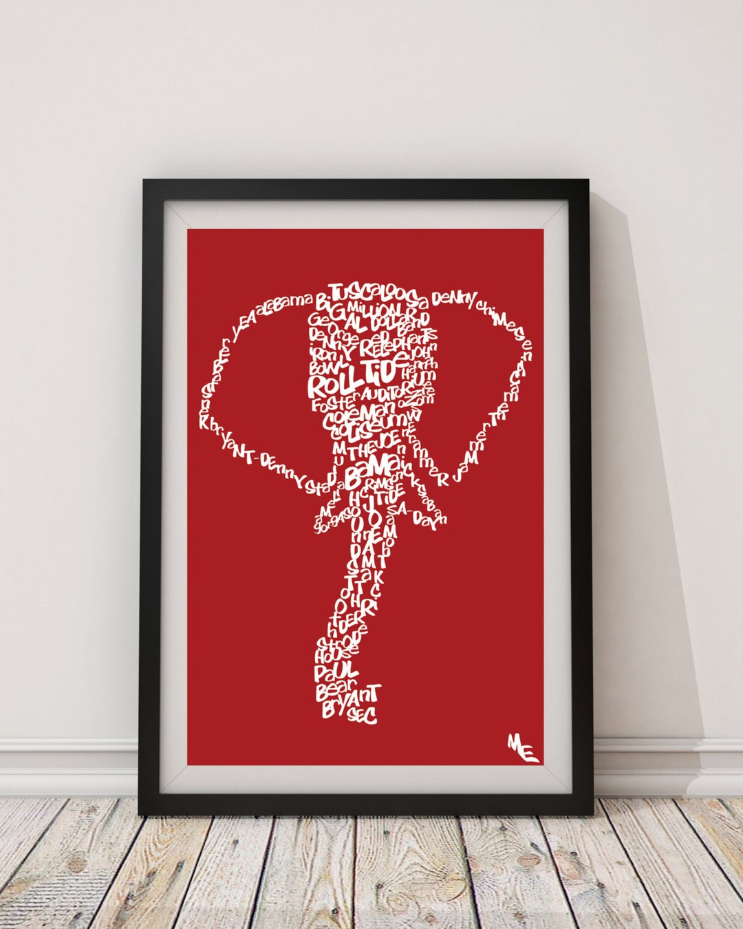 Alabama Elephant Typography, Custom Wall Poster, Digital Wall Print - Etsy
