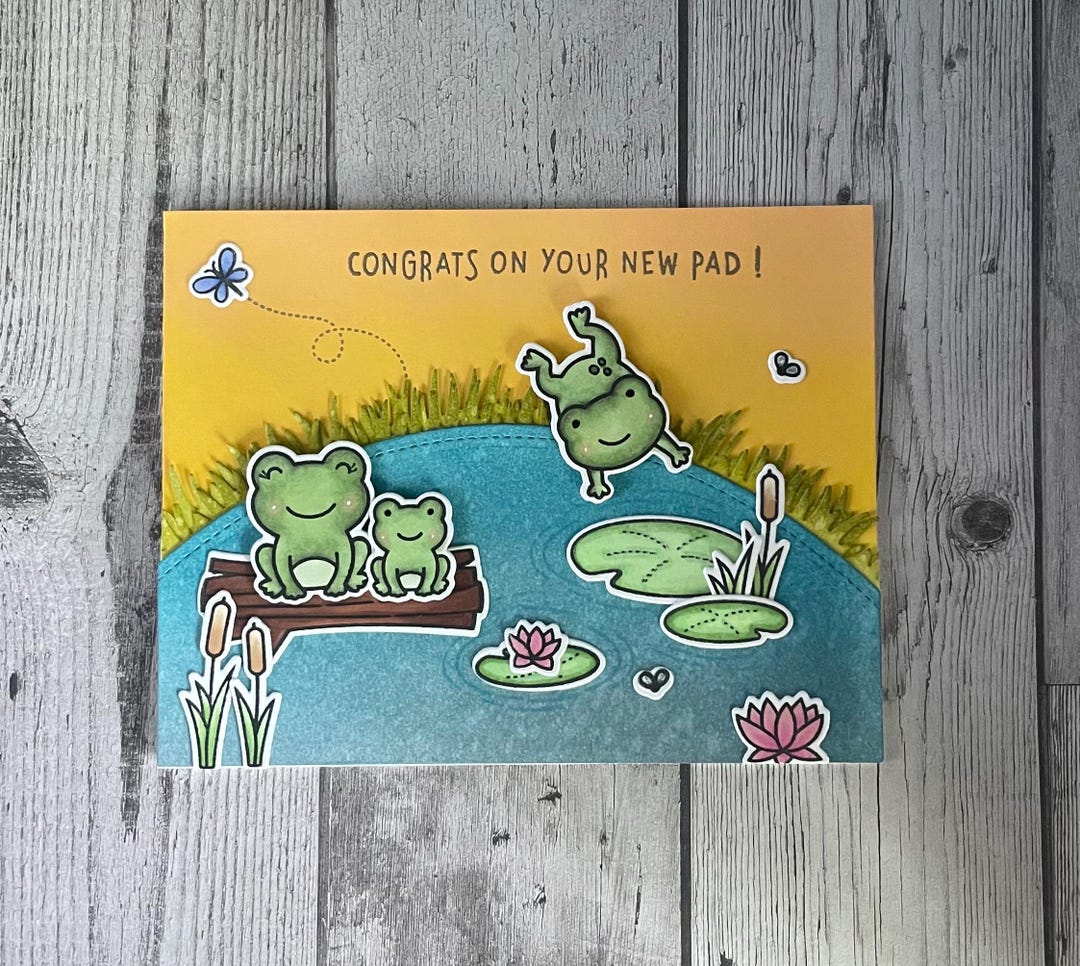Congrats on Your New Pad Card, Congratulations, New Home, Frogs - Etsy