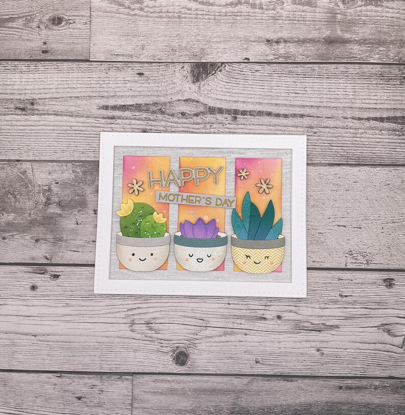 Mother's Day Succulent Card - Etsy