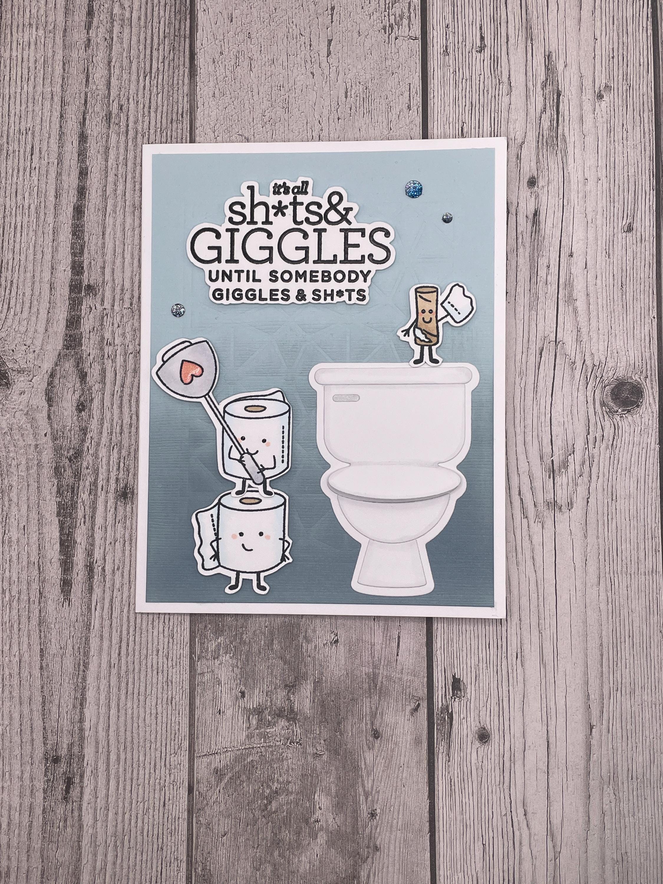 Happy Birthday Sh*ts & Giggles Card, Toilet, Poop, Humor, Bathroom ...