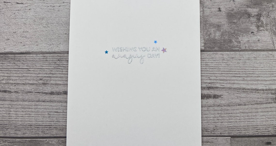 Block Letters Alcohol Ink Birthday Card - Etsy