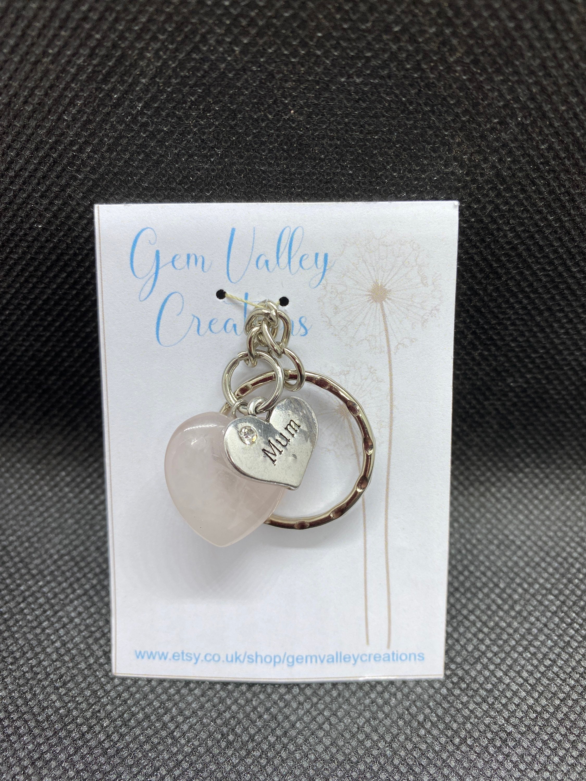Gemstone Mum Keyrings, Mum Keychain, Amethyst Keyrings, Rose Quartz ...