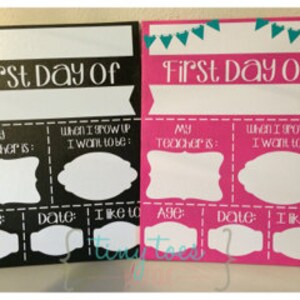 First Day of School Dry Erase Board- First or Last Day of School ...