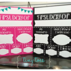 First Day of School Dry Erase Board- First or Last Day of School ...