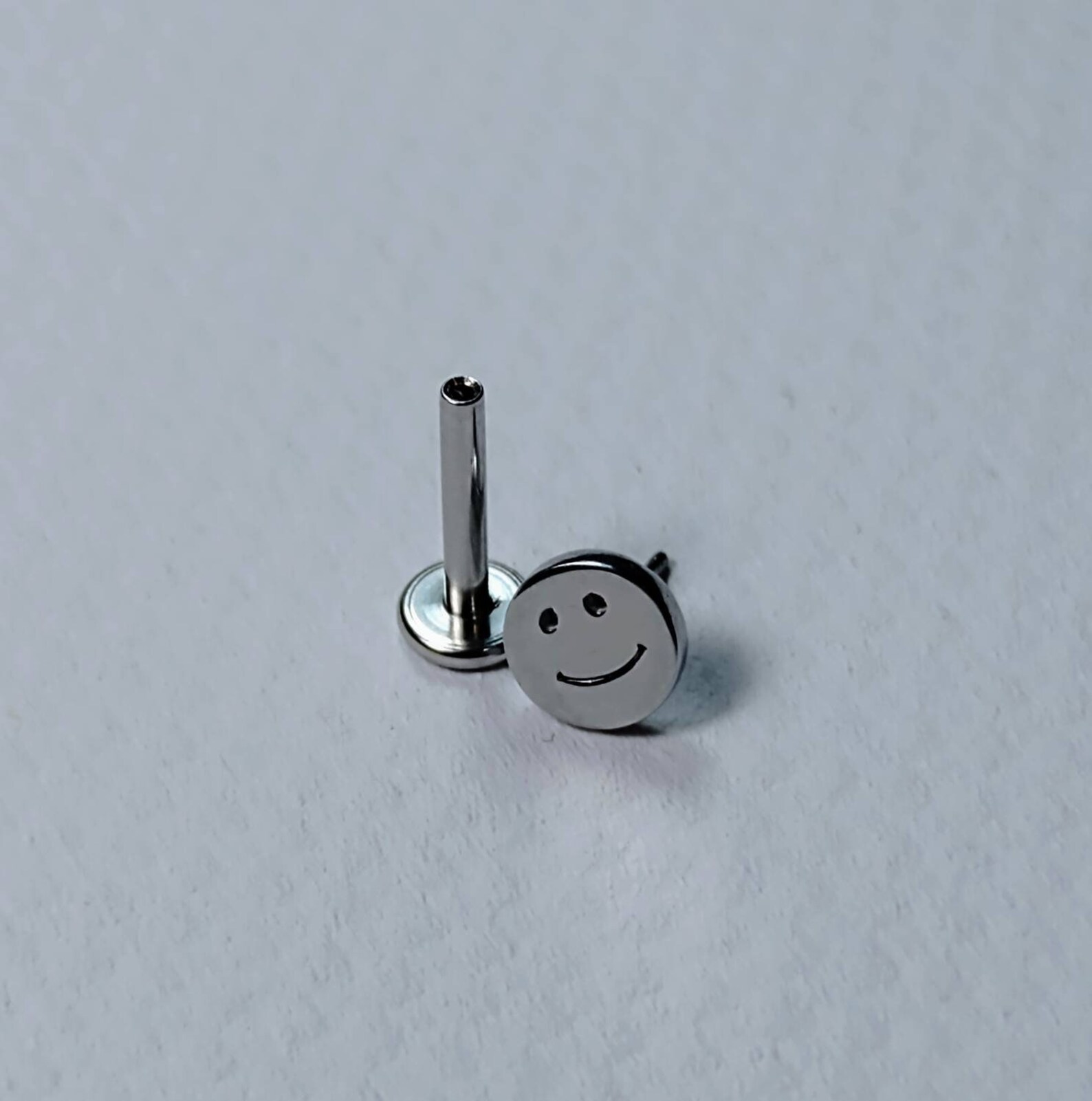 Smiley Face Labret Stud 5mm Face 6mm and 8mm Length - Etsy UK